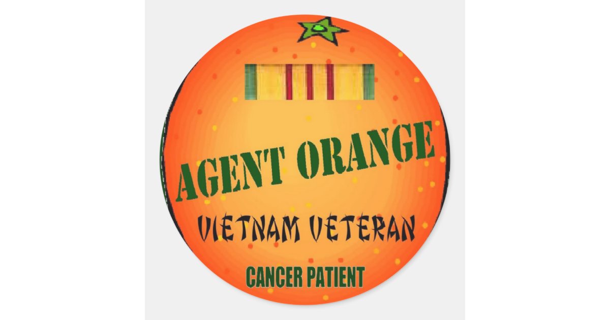 AGENT ORANGE CLASSIC ROUND STICKER | Zazzle.com