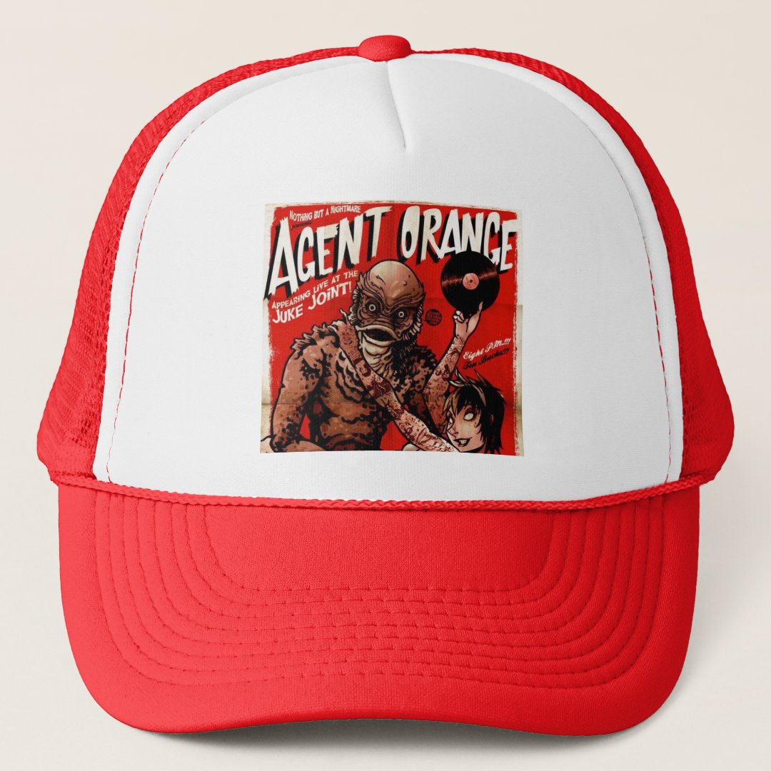 Agent Orange "Creature" Punk Hat Skate | Zazzle