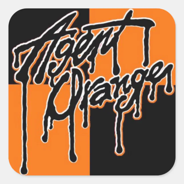 Agent Orange "Drip" Logo Stickers Skate Punk Rock | Zazzle