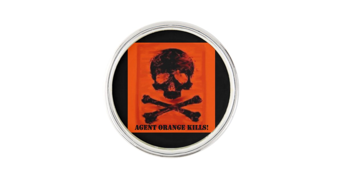 Agent Orange Kills Lapel Pin | Zazzle