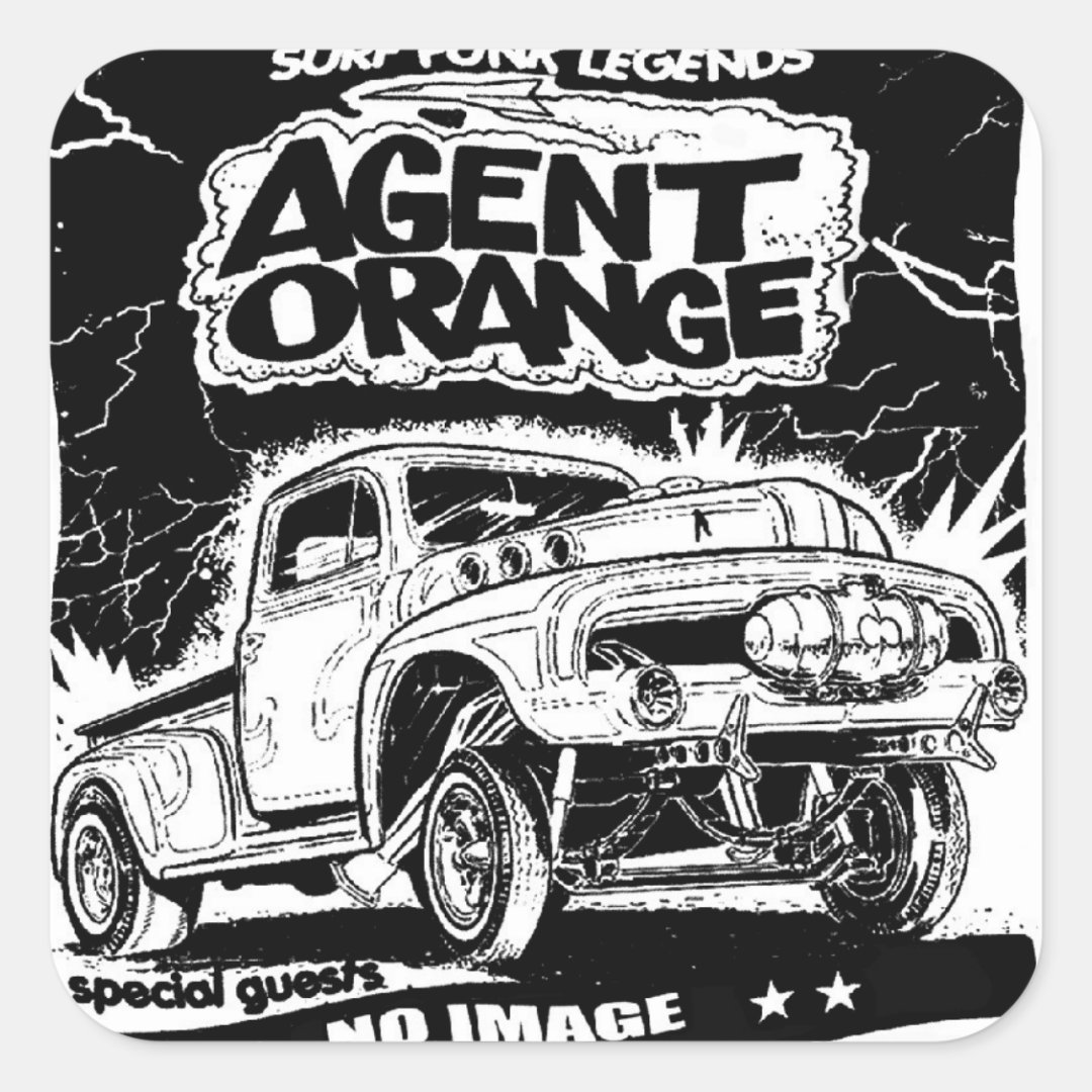 Agent Orange "Rat Rod" Stickers Skate Punk | Zazzle