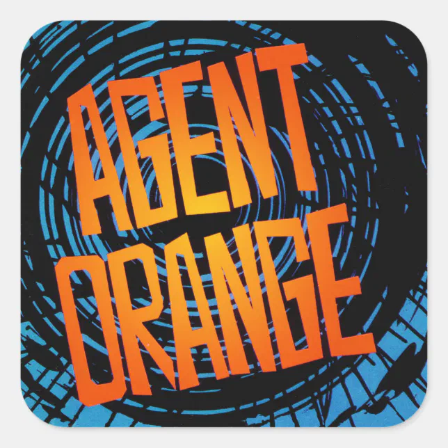 Agent Orange "SpinArt" Stickers Skate Punk Rock | Zazzle