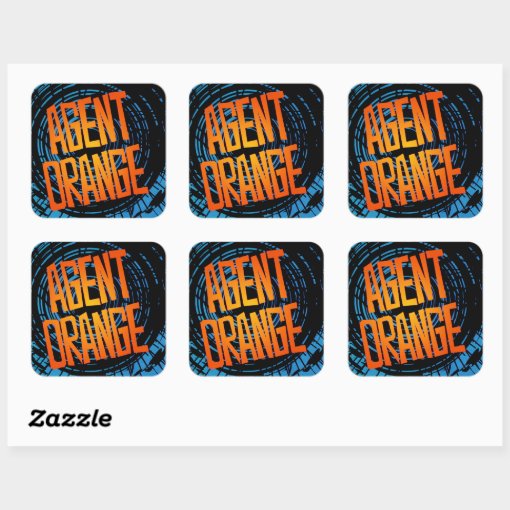 Agent Orange "SpinArt" Stickers Skate Punk Rock | Zazzle