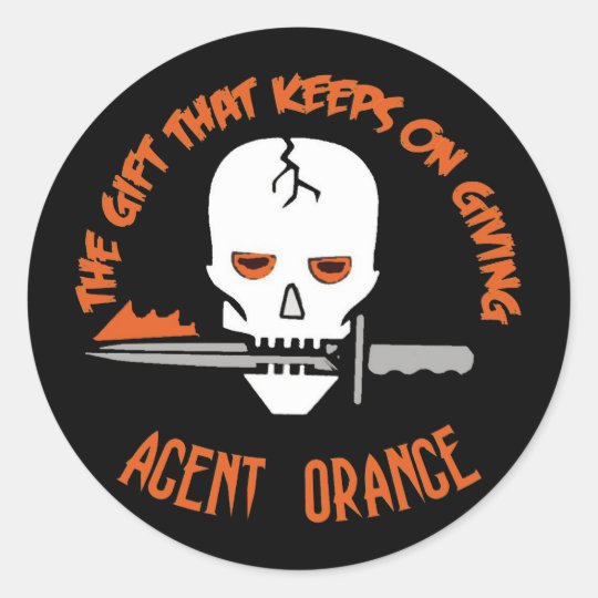 Agent Orange The Gift DARK Classic Round Sticker | Zazzle.com