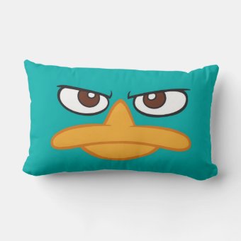 Agent P Face Lumbar Pillow | Zazzle