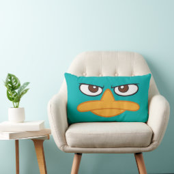 Agent P Face Lumbar Pillow | Zazzle