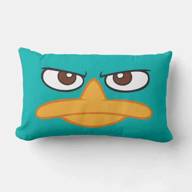 Agent P Face Lumbar Pillow | Zazzle
