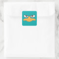 Agent P Face Square Sticker | Zazzle