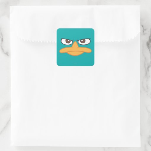 Agent P Face Square Sticker | Zazzle