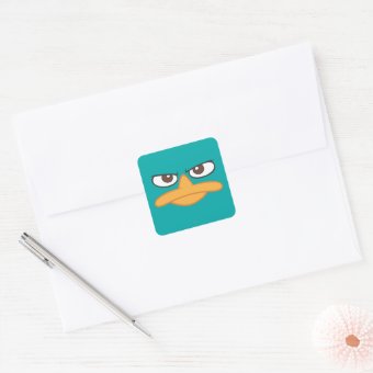Agent P Face Square Sticker | Zazzle
