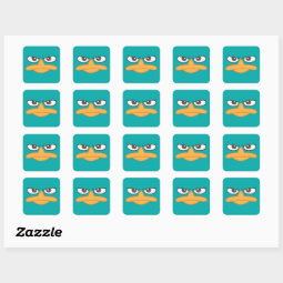 Agent P Face Square Sticker | Zazzle