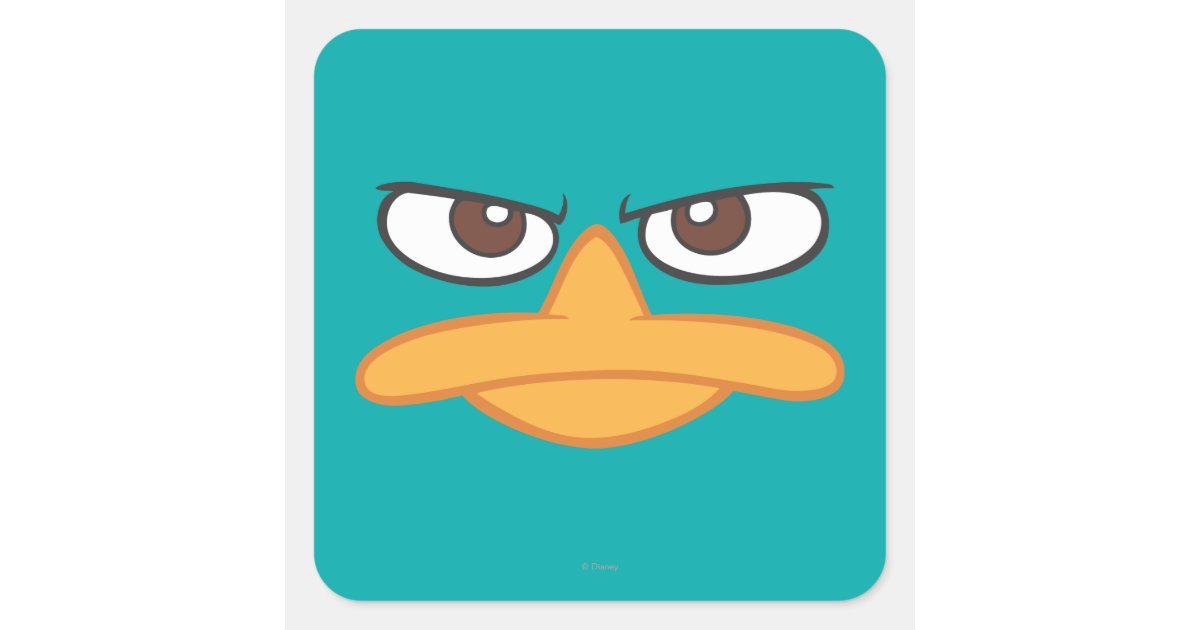 Agent P Face Square Sticker | Zazzle