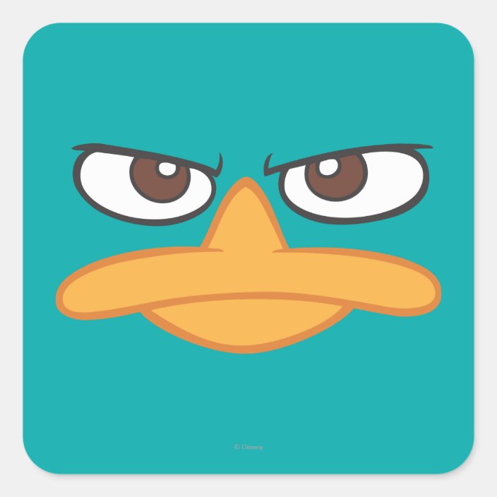 Agent P Face Square Sticker | Zazzle.com