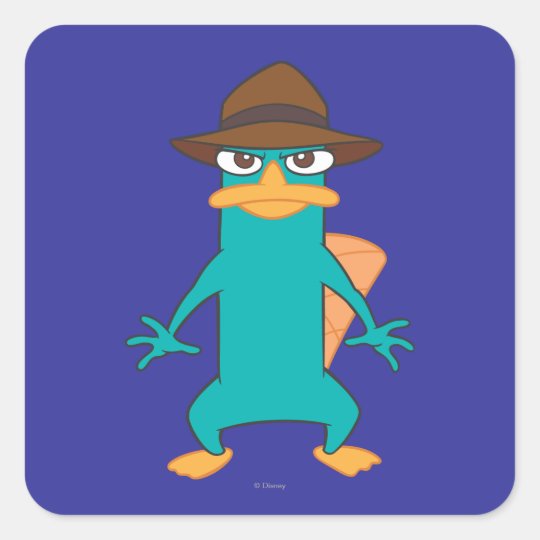 Agent P Pose Square Sticker | Zazzle.com