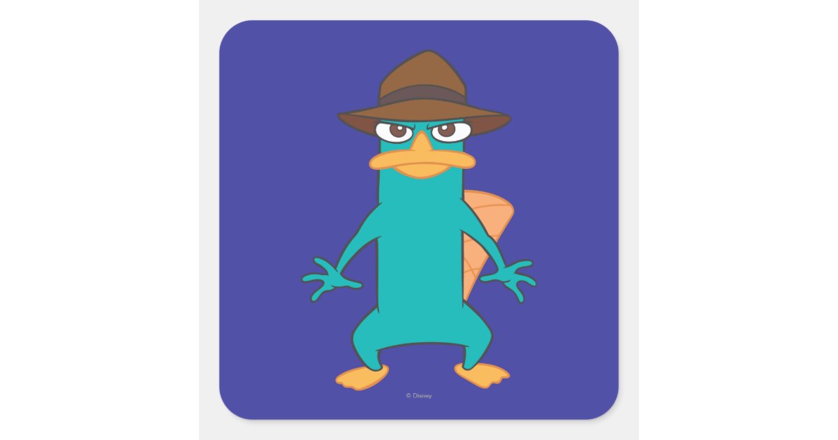 Agent P Pose Square Sticker | Zazzle