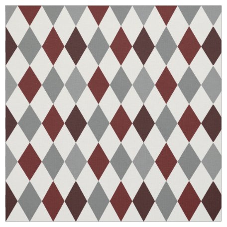 Grey Argyle Fabric | Zazzle