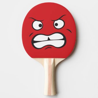 Aggressive Scary Intense Ping Pong Paddle | Zazzle