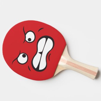 Aggressive Scary Intense Ping Pong Paddle | Zazzle