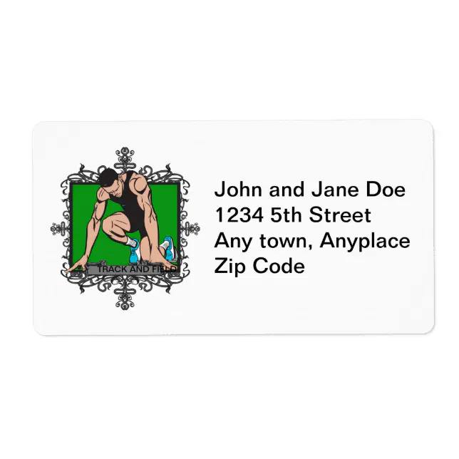 Aggressive Track and Field Label | Zazzle