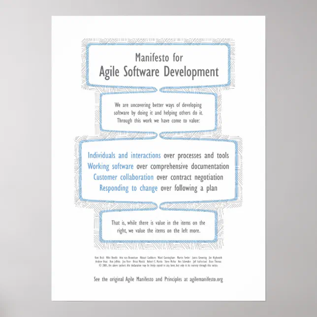Agile Manifesto Poster | Zazzle