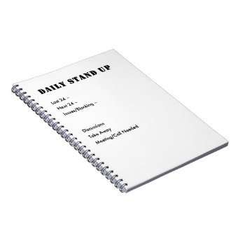 Agile Stand Up notes Notebook | Zazzle