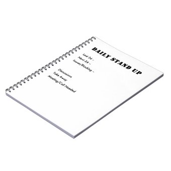 Agile Stand Up notes Notebook | Zazzle