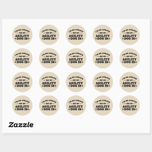 Agility Dog Stickers for Gifts Scrapbooks | Zazzle