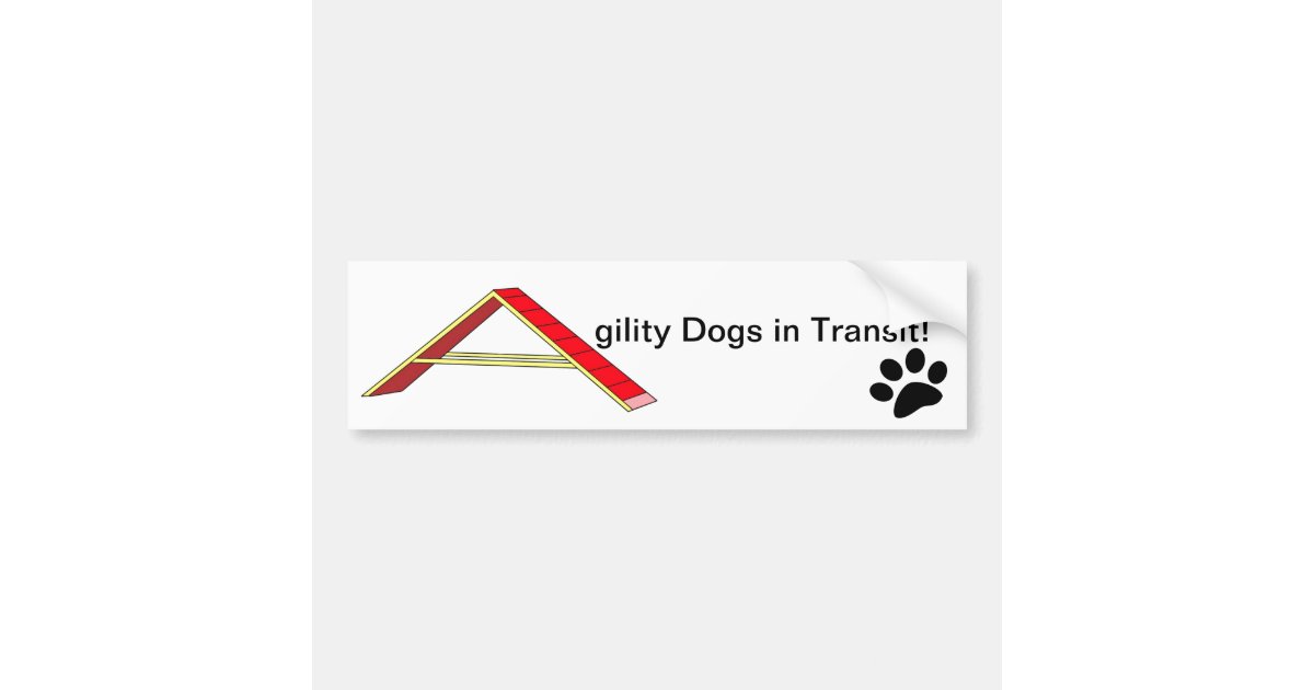 Agility Dogs in Transit Bumper Sticker | Zazzle