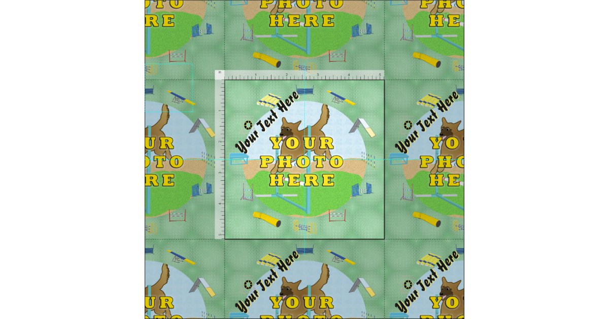 Agility - Photo Personalized Fabric | Zazzle