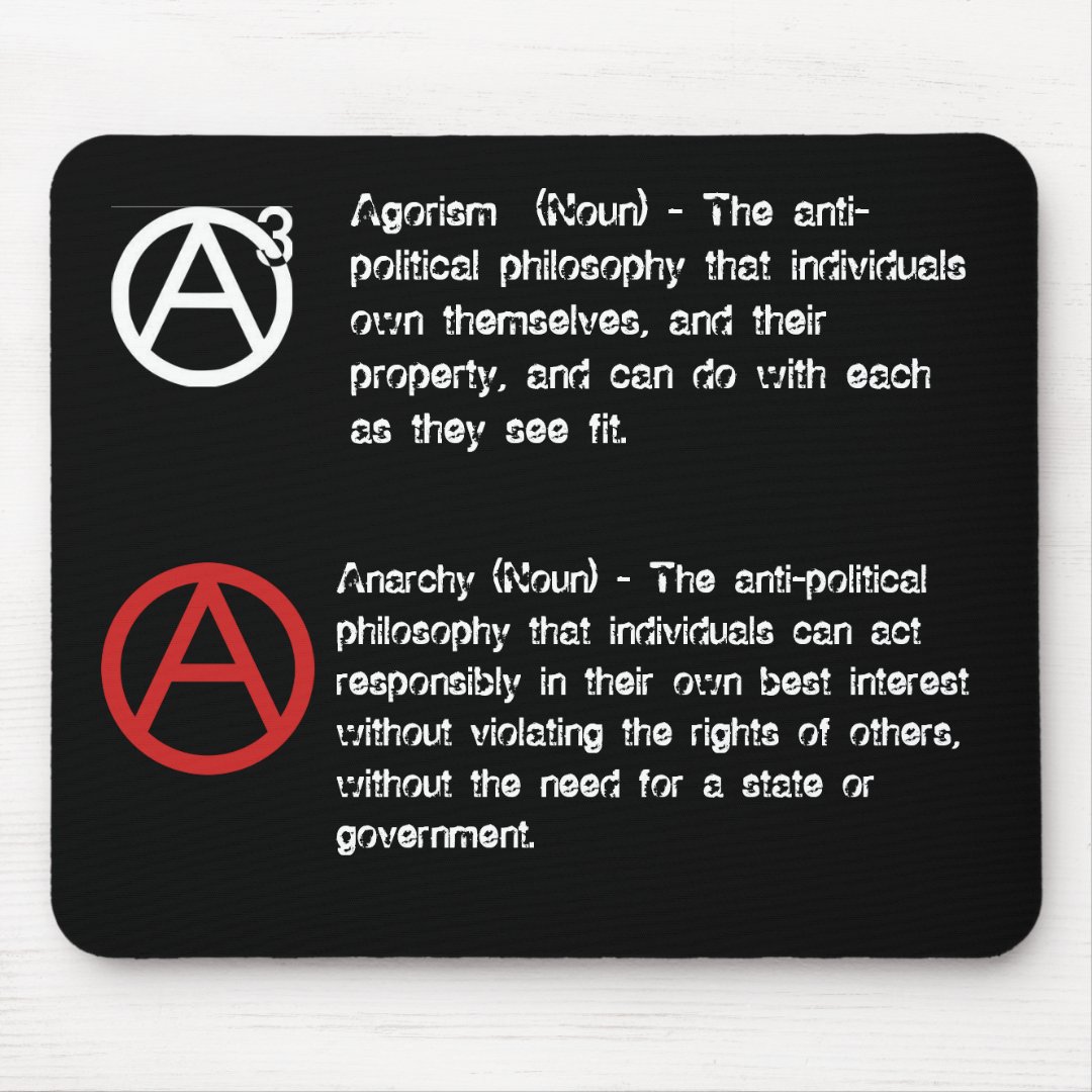 Agorism & Anarchy defined Mouse Pad | Zazzle