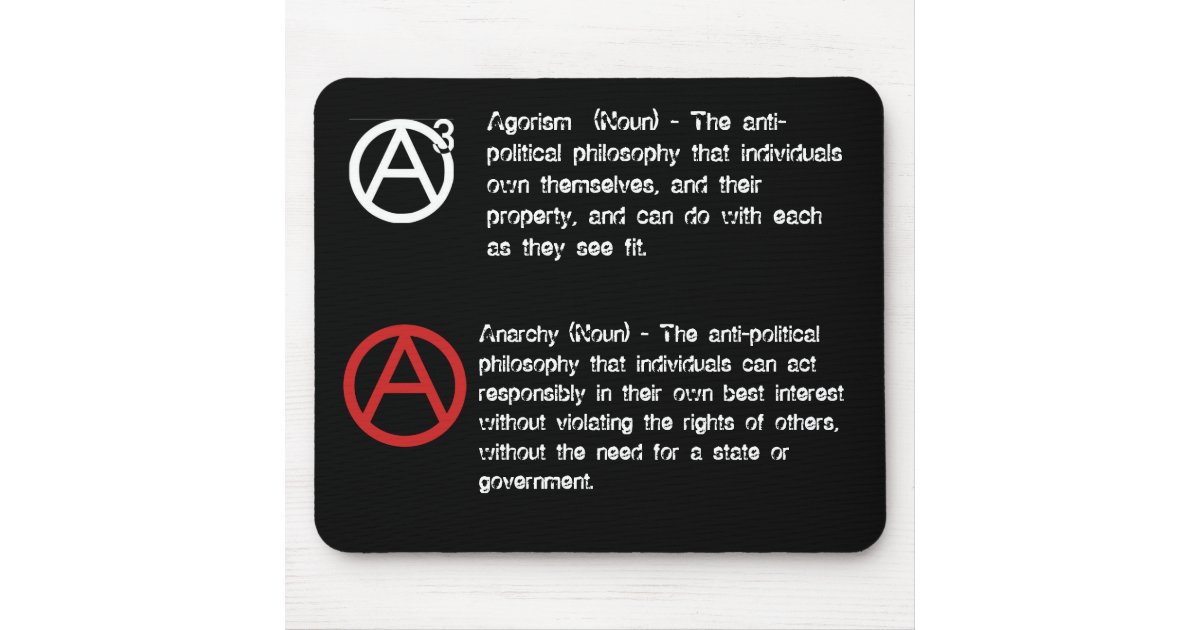 Agorism & Anarchy defined Mouse Pad | Zazzle