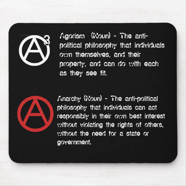 Agorism & Anarchy defined Mouse Pad | Zazzle