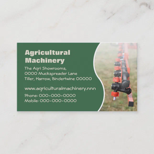 Agricultural crop spraying arm business card | Zazzle