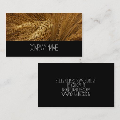 Agriculture Company Rye Business Card | Zazzle