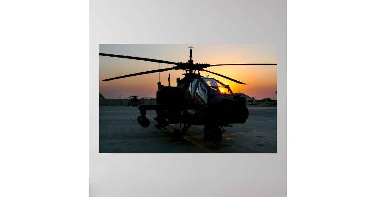 AH-64 Apache Helicopter Poster | Zazzle
