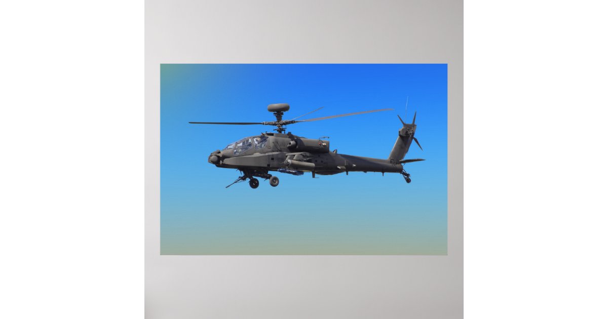 AH-64 Apache Helicopter Poster | Zazzle