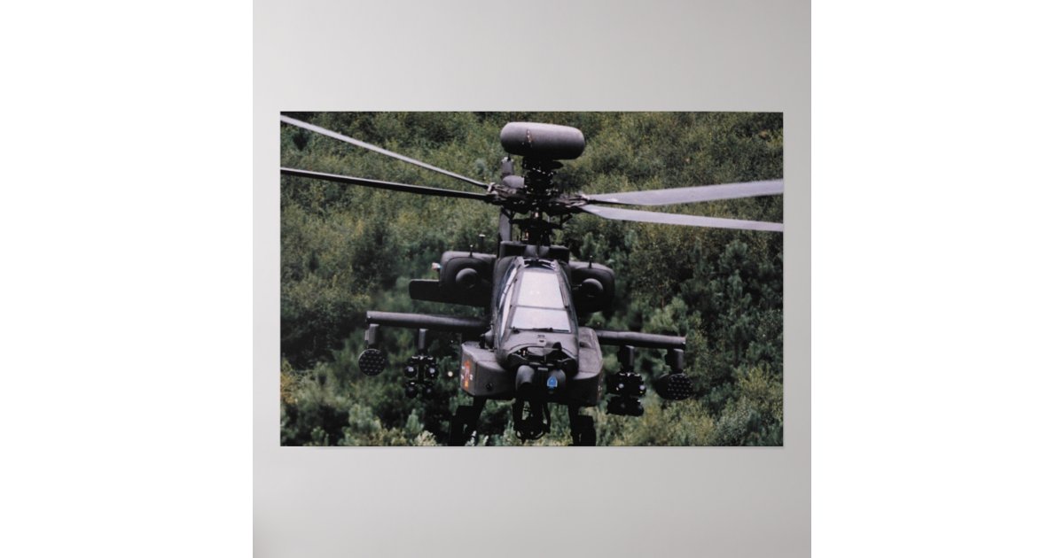 AH-64 Apache Helicopter Poster | Zazzle