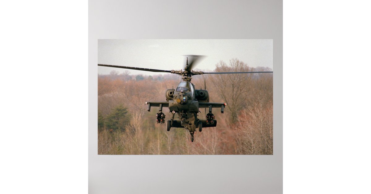 AH-64 Apache Helicopter Poster | Zazzle