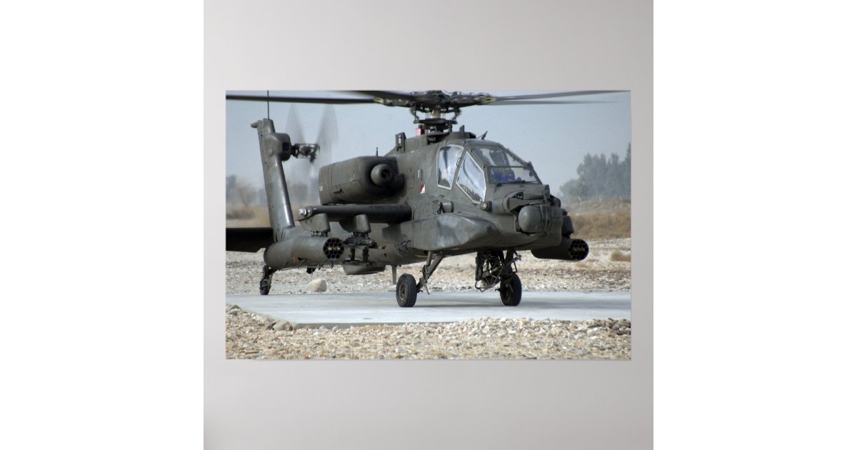 AH-64 Apache Helicopter Poster | Zazzle