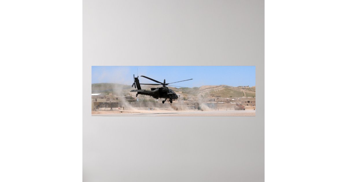 AH-64 Apache Helicopter Poster | Zazzle