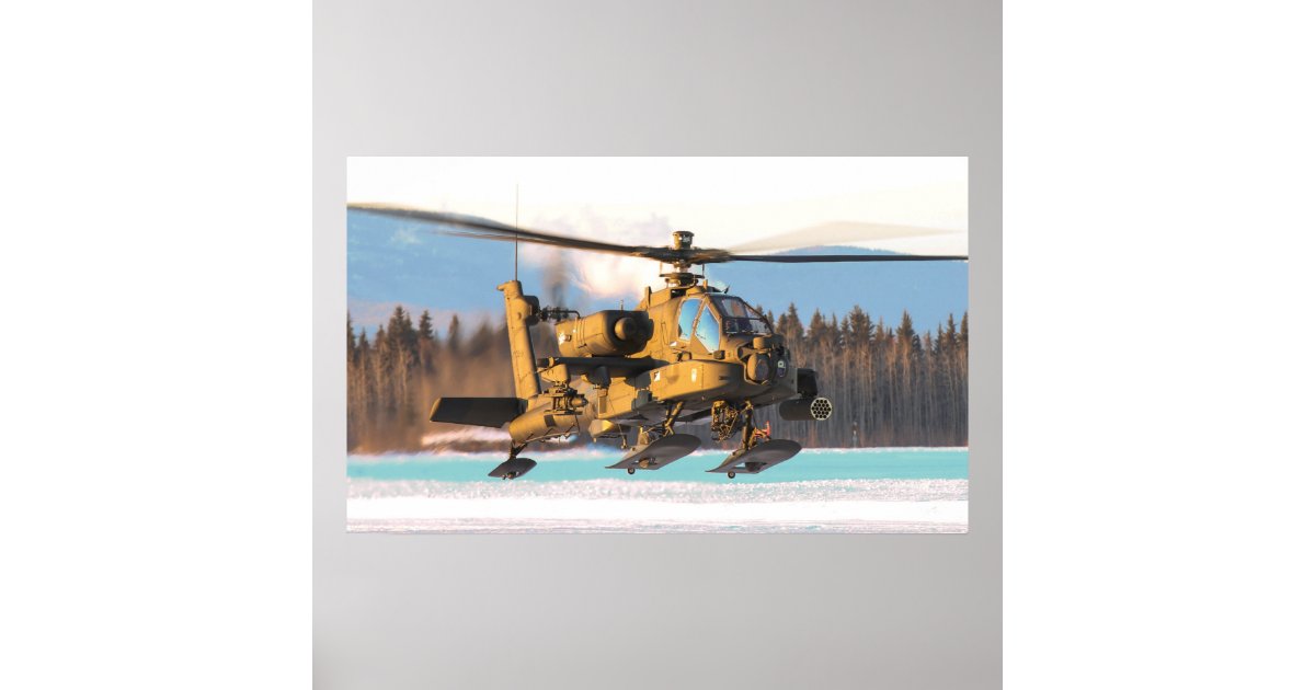 AH-64 Apache Helicopter Poster | Zazzle