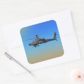 AH-64 Apache Helicopter Square Sticker | Zazzle