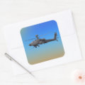 AH-64 Apache Helicopter Square Sticker | Zazzle