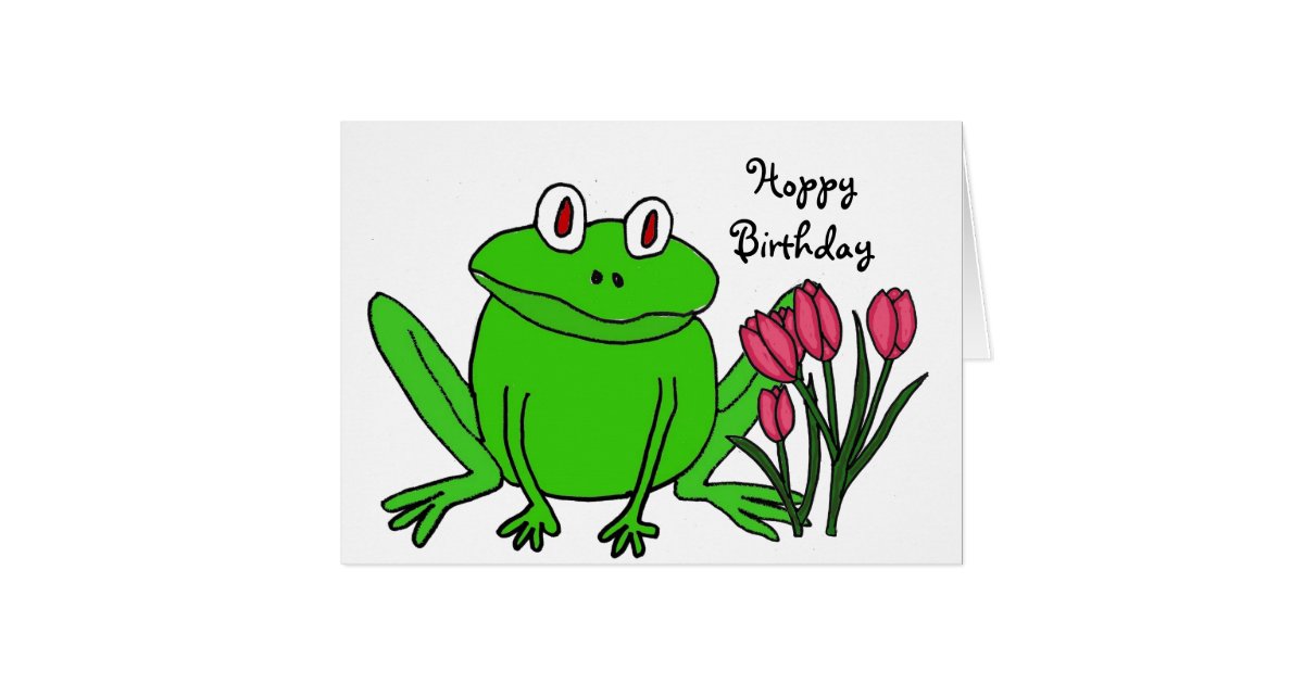 AH- Funny Frog Birthday Card | Zazzle