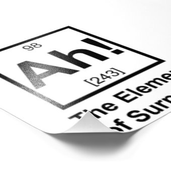 Ah the Element of Surprise Periodic Element Symbol Photo Print | Zazzle