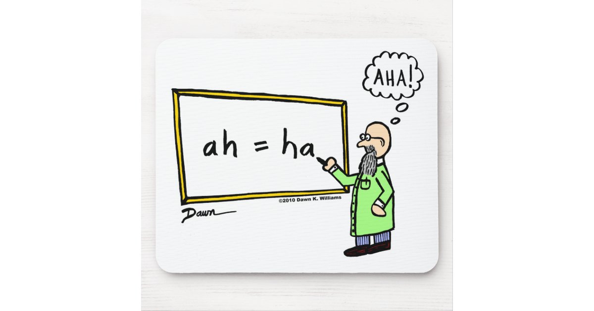 Aha! Cartoon Mousepad | Zazzle