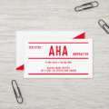 AHA Instructor Scannable Business Card | Zazzle