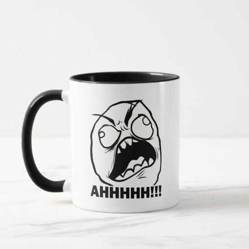 Ahhh!! Rage Face Meme Coffee Mug | Zazzle