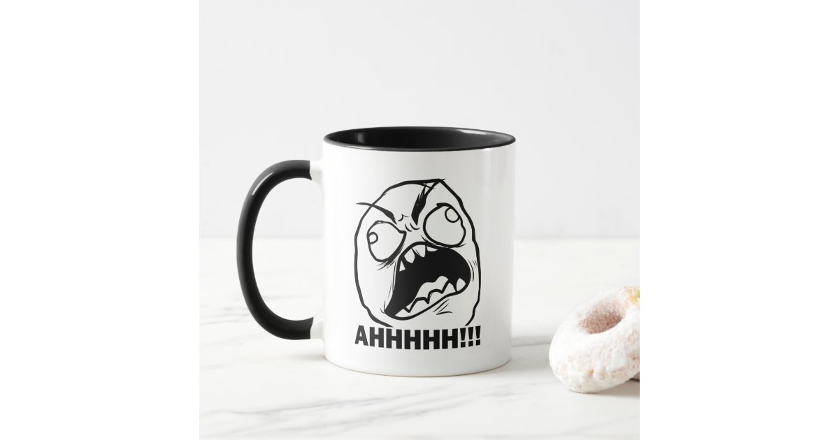 Ahhh!! Rage Face Meme Coffee Mug | Zazzle