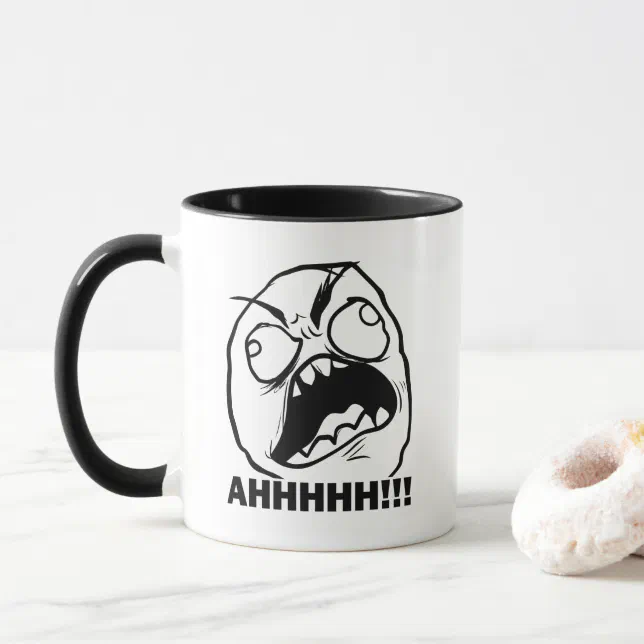 Ahhh!! Rage Face Meme Coffee Mug | Zazzle